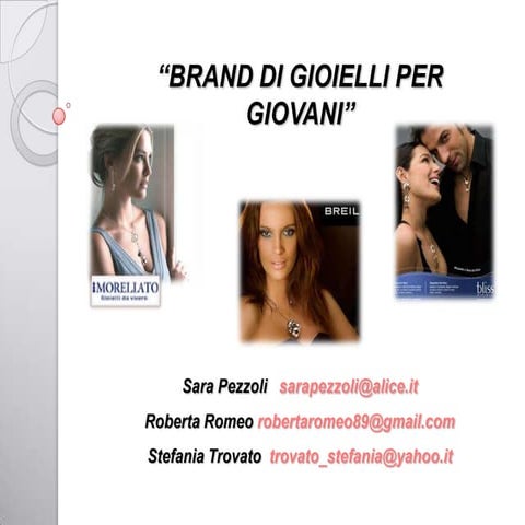 Gioielli per giovani | PPTX