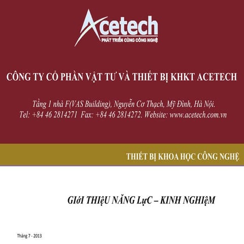 Giới thiệu ACETECH | PPT