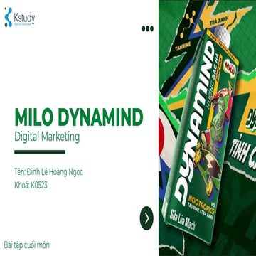 Giới thiệu về Milo Việt Nam - Đinh Lê Hoàng Ngọc - Enter Design - Học viện Kstudy | PDF