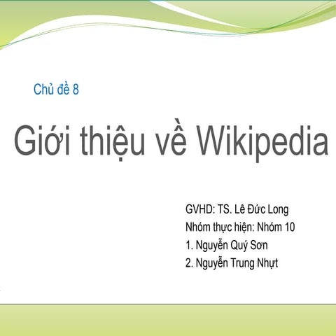 Gioithieu wikipedia | PPTX