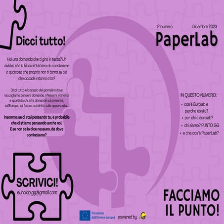 Paperlab 1 - Dicembre 2023: Facciamo il punto! di PUNTOGG-APS | PDF