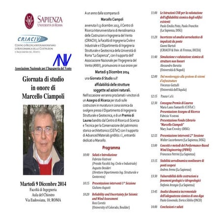 GIORNATA DI STUDIO IN ONORE DI MARCELLO CIAMPOLI | PDF