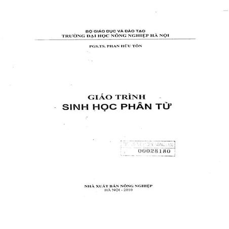 Giáo trình sinh học phân tử, Phan Hữu Tôn.pdf