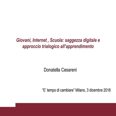 Giovani, internet, scuola | PPTX