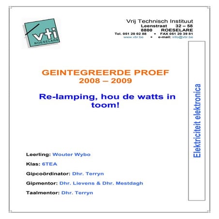 Gip: Re-lamping, hou de watts in toom | PDF