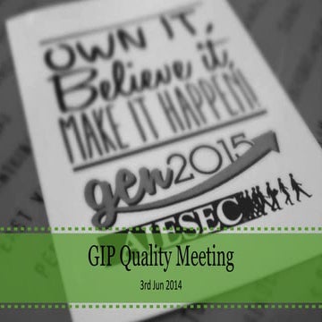 GIP Quality Meeting for Summer 2014 | PPTX | Resume Writing and Advice ...