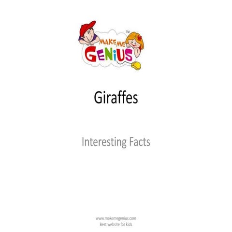 Giraffe facts for kids | PDF