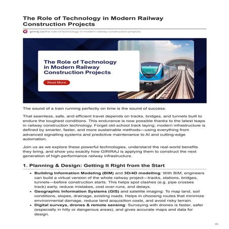 giriraj.co-The Role of Technology in Modern Railway Construction ...