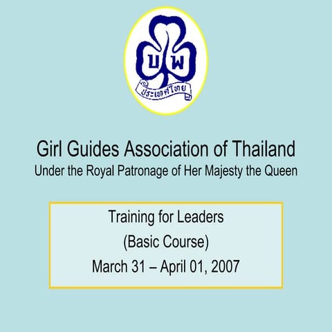 Girl Guide Basic Leader Trainin | PPT