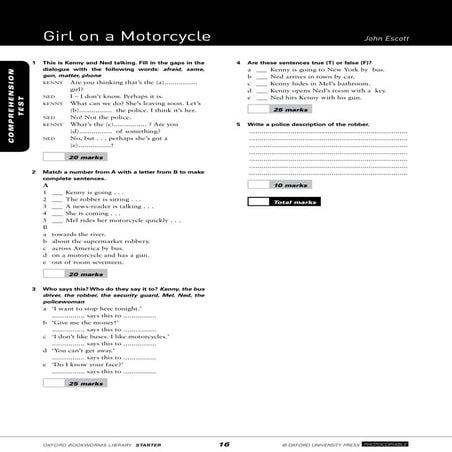 Girl motorcycle teacher notes | PDF