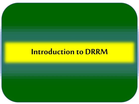 DRRR - Concept of DRR and DRRM | PPT