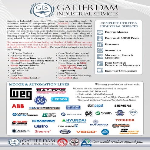Gatterdam Industrial Services Line Card | PDF
