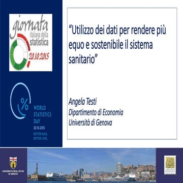 Utilizzo dei dati per rendere più equo e sostenibile il sistema ...