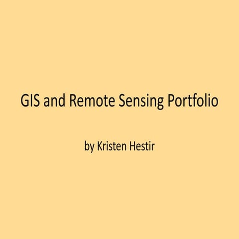 Gis and remote sensing portfolio | PDF