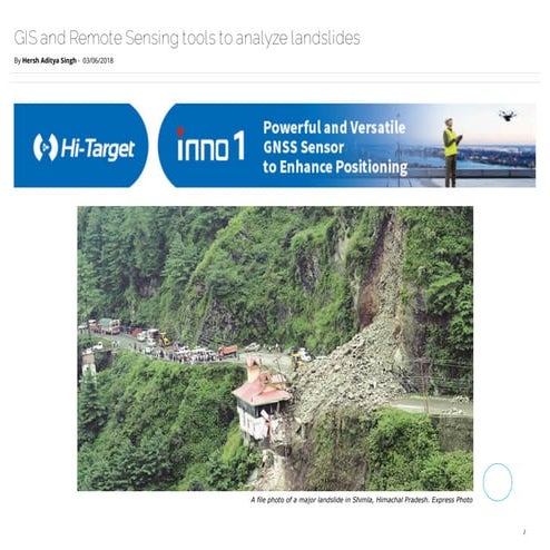 Gis and remote sensing tools to analyze landslides | PDF