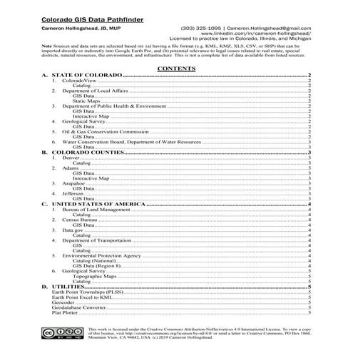 Colorado GIS Data Pathfinder | PDF