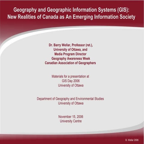 Geography and Geographic Informations Systems | PPT