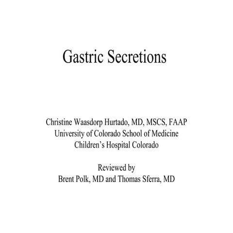 Presentation on the mechanism of HCl production in the stomach | PPTX