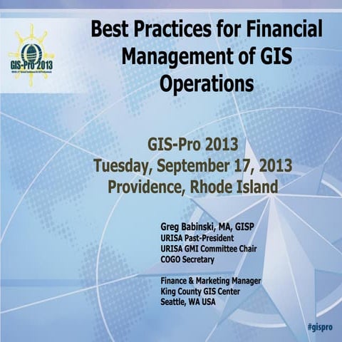 Best Practices for Financial Management of GIS Operations | PDF