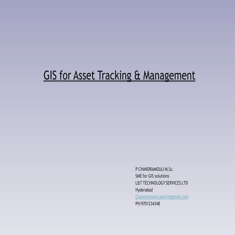 Gis for asset management | PDF