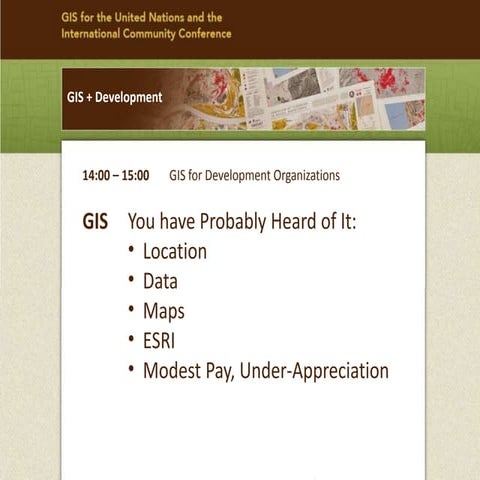 GIS for Development - 18 06 2015 | PPT