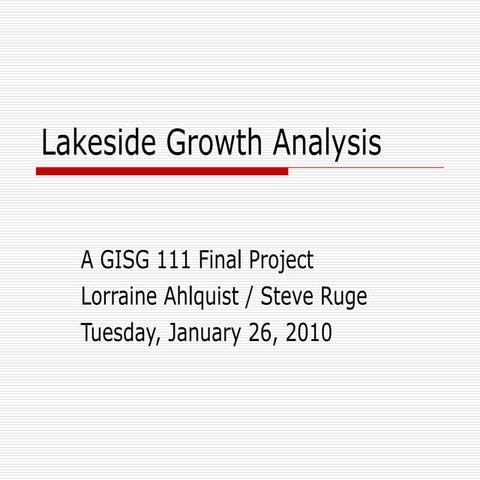 GISG 111 Intermediate GIS Final Project Presentation | PPT