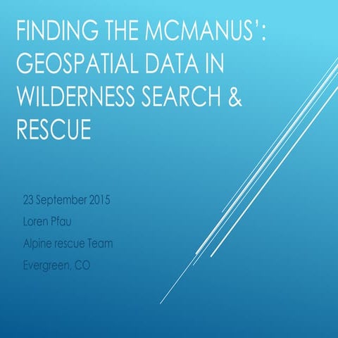 2015 GIS in Colorado: Finding the McManus': GIS Applications in ...