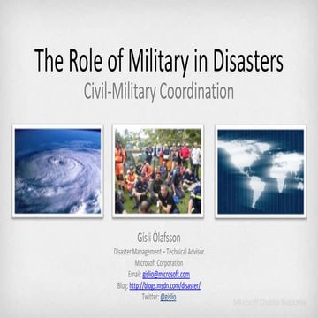 Role of Military in Disaster Response | PPTX