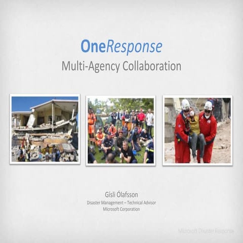 OneResponse - Presentation at NetHope's pre-summit on Emergency ...