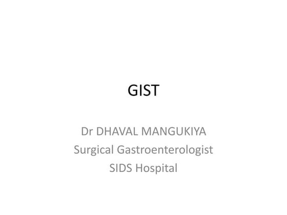 diagnosis and management of gastrointestinal stromal tumor.pptx