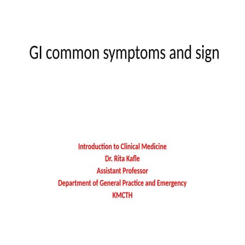 gi symtoms and signs.pptx Reference from davidson | PPTX