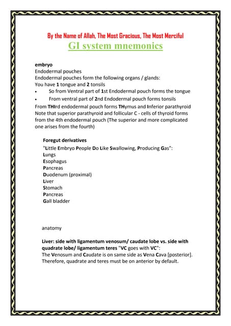 Endocrine system mnemonics | PDF