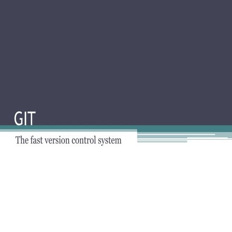 MONOGRAM Tech Mondays: GIT | PPTX