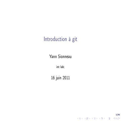 Introduction à Git Ppt