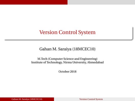 What is and why version control systems | PPT