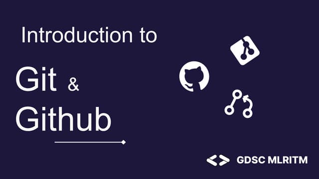 Git And Github Workshop Gdsc Mlritm Ppt