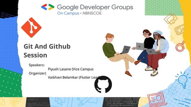 Gdg On Campus Nbnscoe Version Control Essential Master Git And Github Ppt