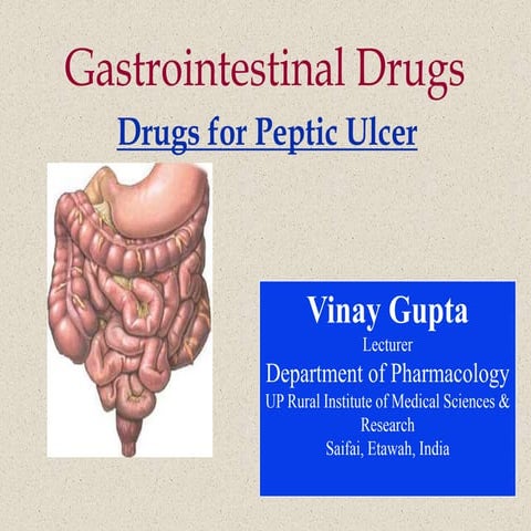 Drugs for Peptic Ulcer | PPTX