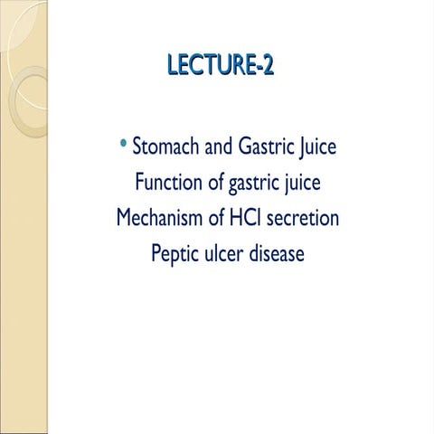 Presentation on the mechanism of HCl production in the stomach | PPTX