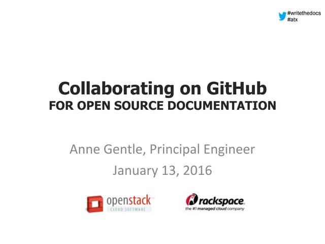 Collaborating On Github For Open Source Documentation Ppt 1688
