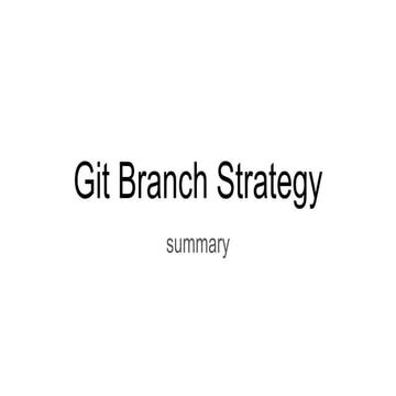 Git branch strategy | ODP