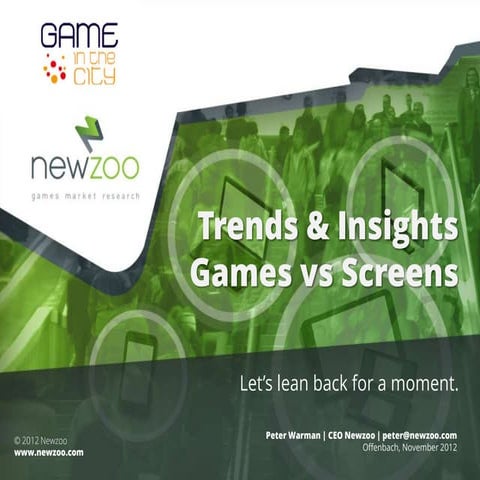 Peter Warman (Newzoo) @ CMC Game in the City | PPT