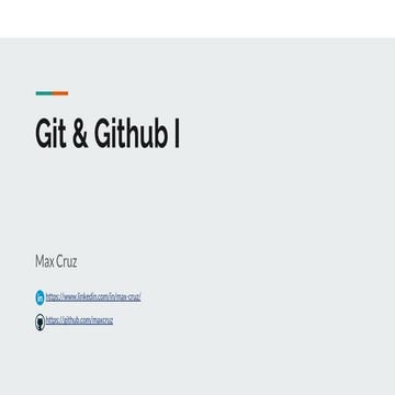 Git & GitHub Part I | PPT
