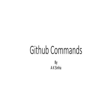 Github-Commands for Initilize Repo in beginning | PPTX