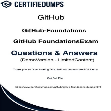 How to Pass GitHub-Foundations Certification in 2025 on First Attempt | PDF