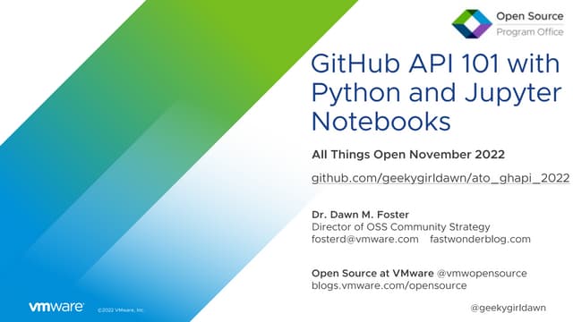 Github Api 101 With Python And Jupyter Notebooks Ppt