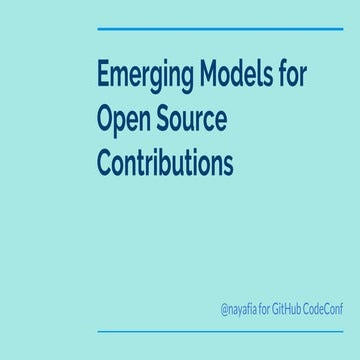 Emerging Models for Open Source Contributions | PDF | Programming ...