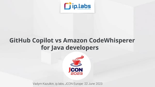 Github Copilot Vs Amazon Codewhisperer For Java Developers At Jcon 2023 8959