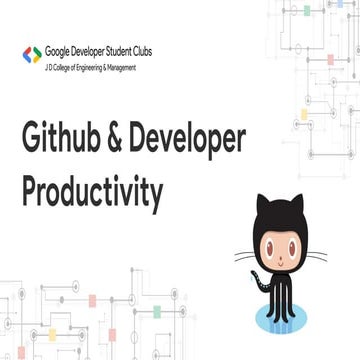 Github & Developer Productivity by GDSC JDCOEM | PPT