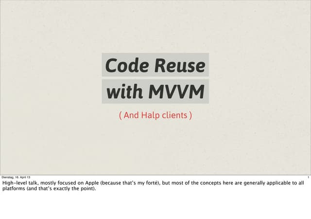 Github Halp App Minimizing Platform Specific Code With Mvvm Justin Spahr Summers Ppt